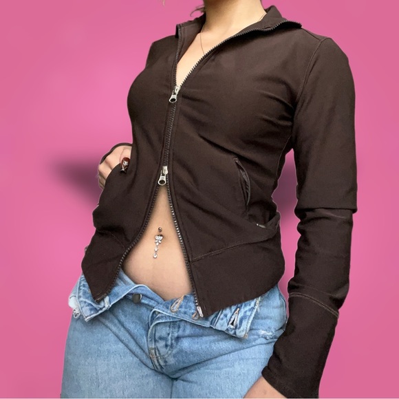 other | Jackets & Coats | Espresso Double Zipper Jacket | Poshmark